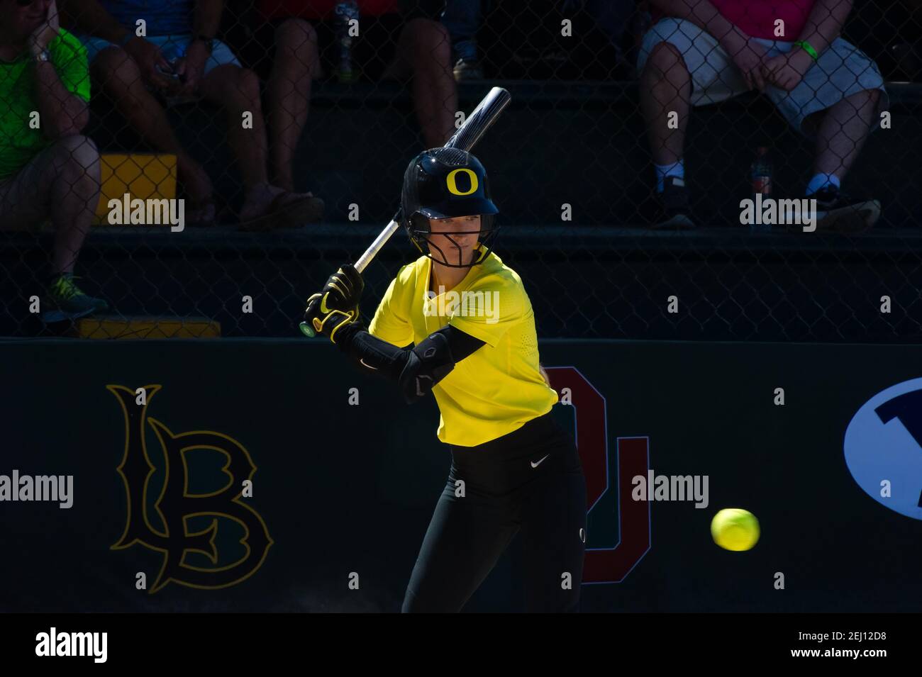 Girl softball player sliding into base hi-res stock photography and ...