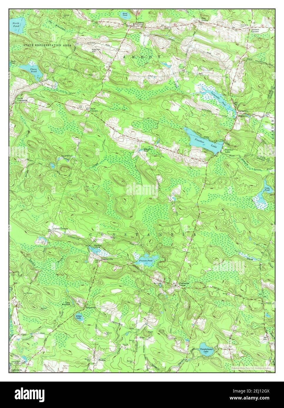 Panther Lake, New York, map 1959, 1:24000, United States of America by ...