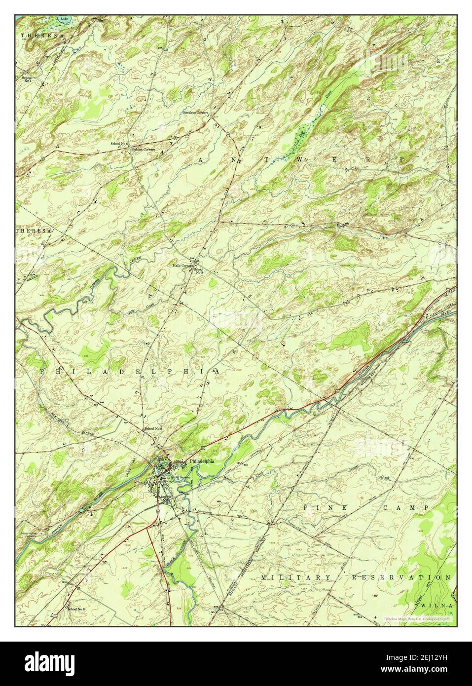Philadelphia, New York, map 1951, 1:24000, United States of America by ...