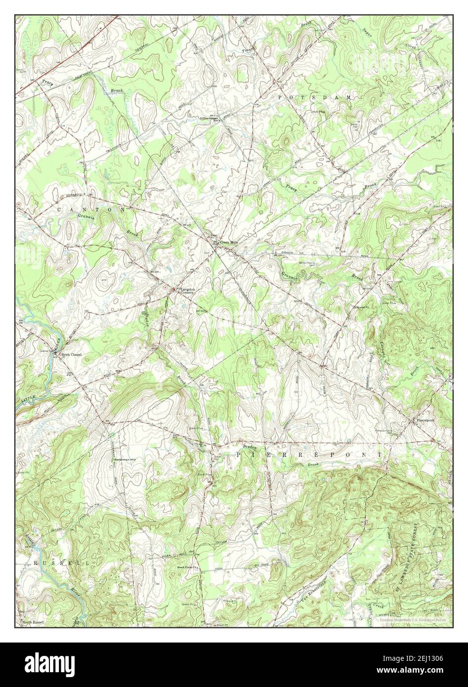 Pierrepont, New York, map 1964, 1:24000, United States of America by ...