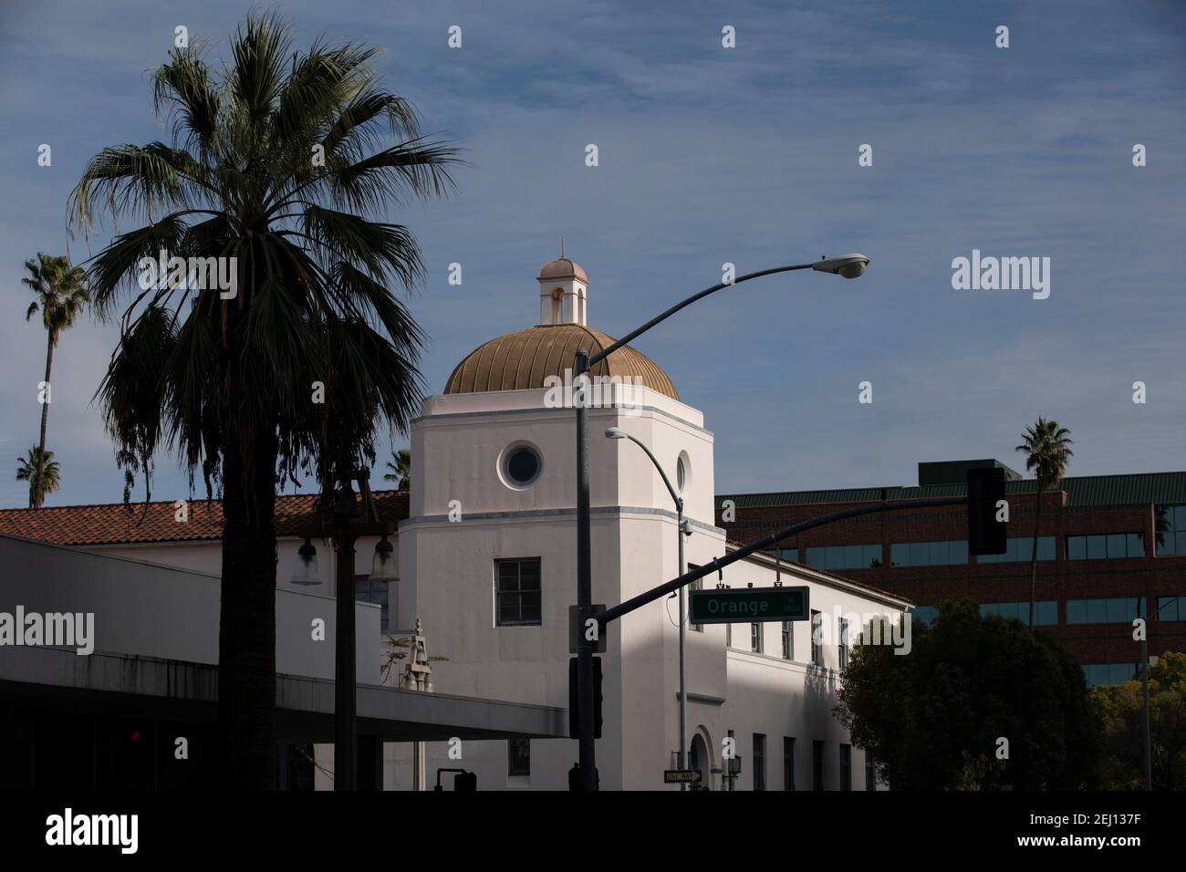 Daytime view of the historic skyline of downtown Riverside, California ...