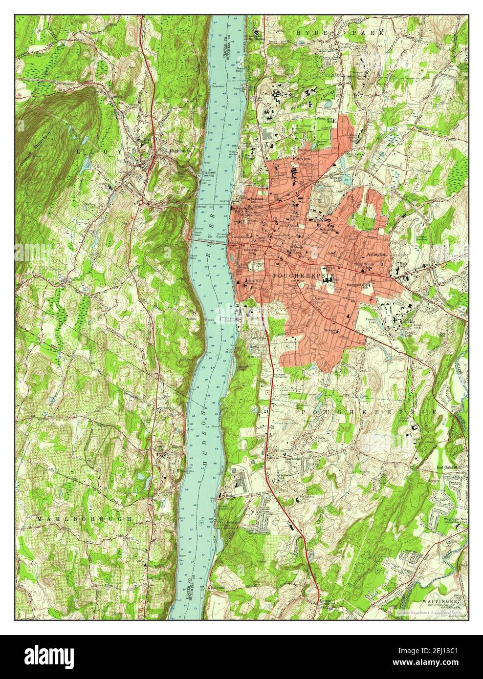 Map of poughkeepsie new york hi-res stock photography and images - Alamy