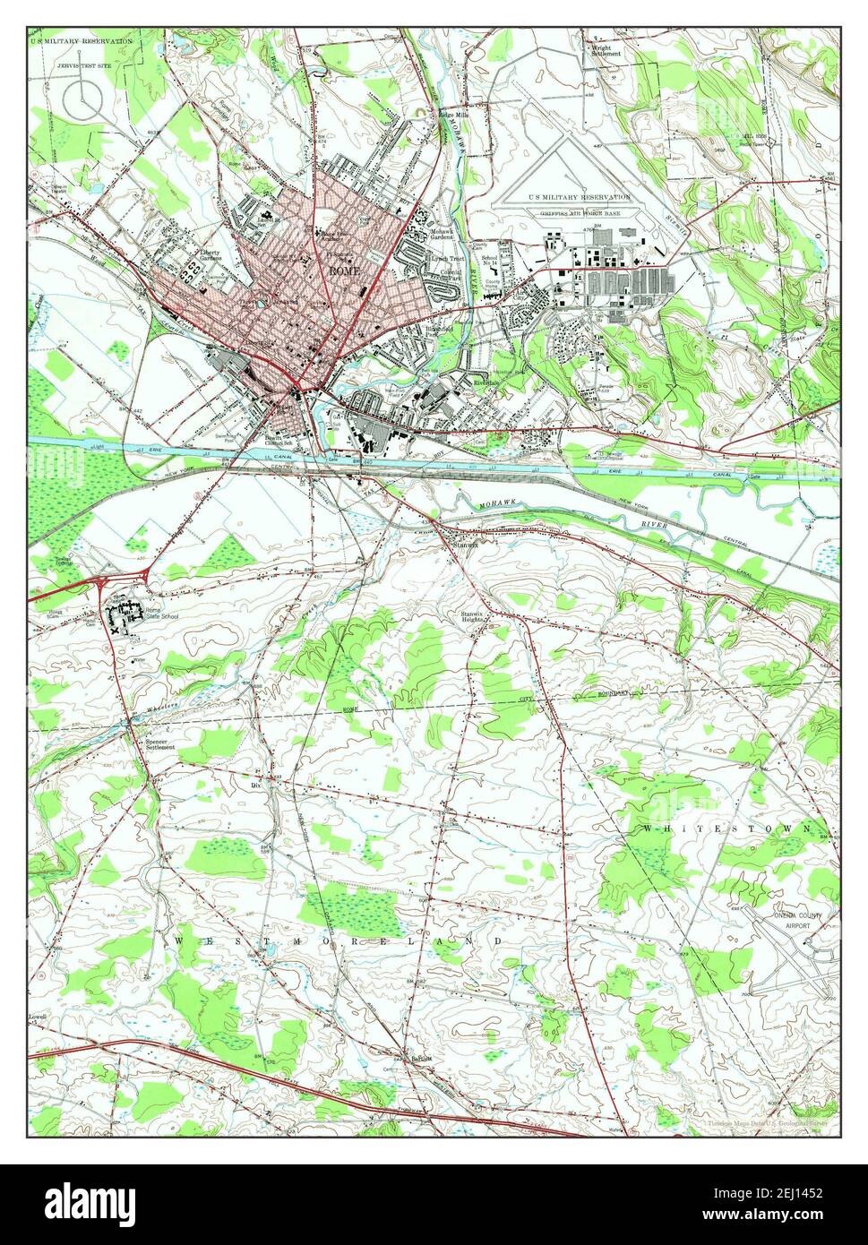 Map of rome new york hi-res stock photography and images - Alamy