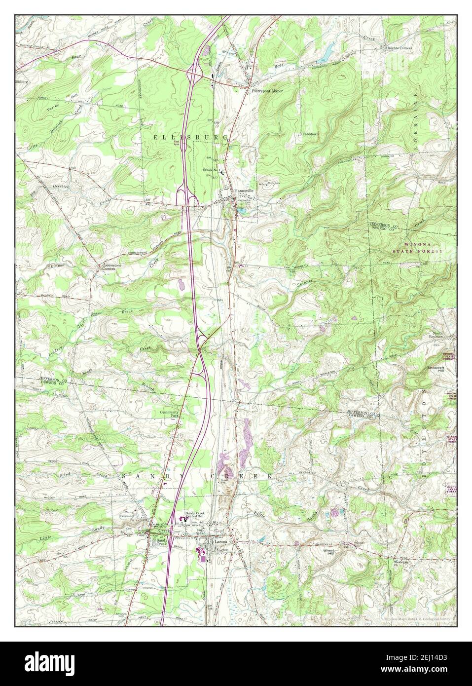 Sandy Creek, New York, map 1958, 1:24000, United States of America by ...