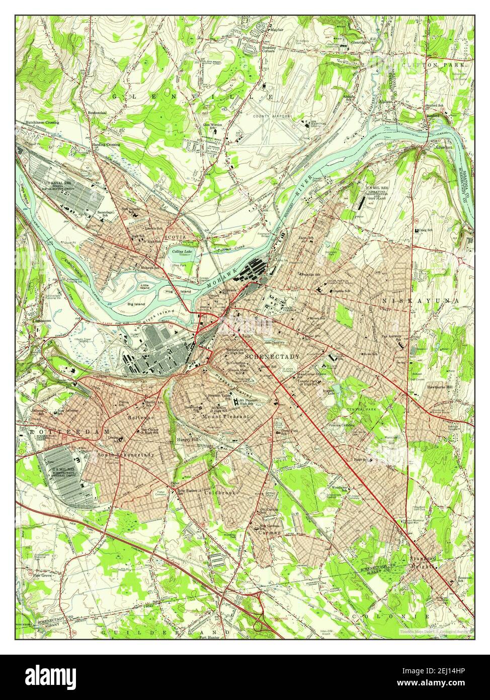 Schenectady New York On Map at Leona Flowers blog