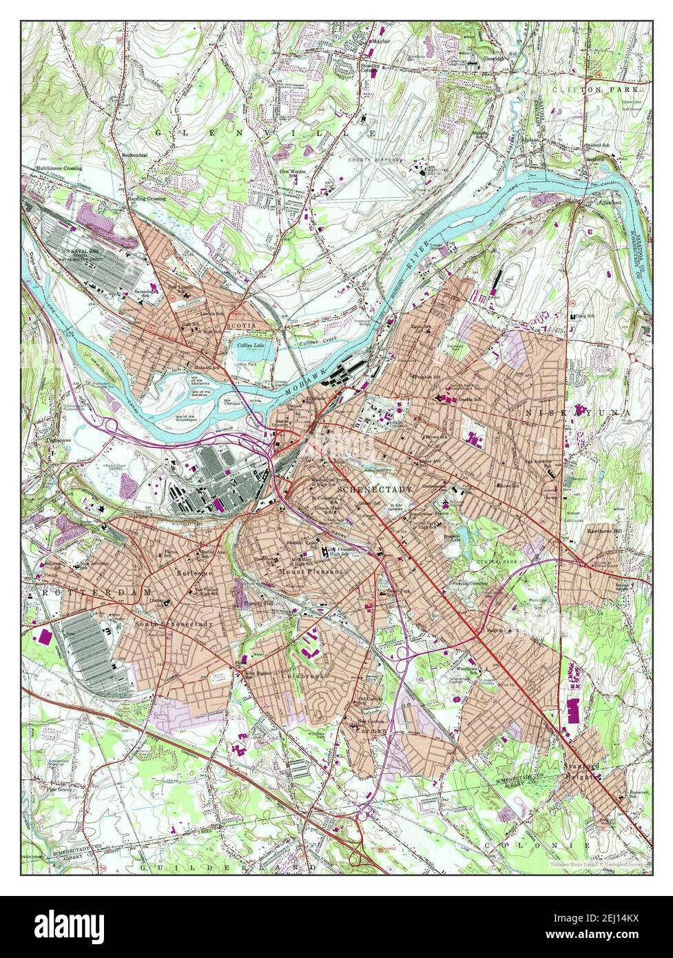 Schenectady New York On Map at Leona Flowers blog