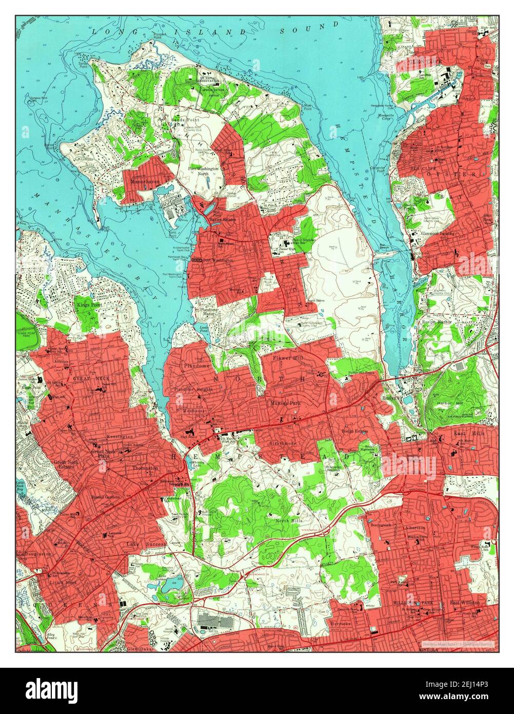 Sea Cliff, New York, map 1954, 1:24000, United States of America by ...