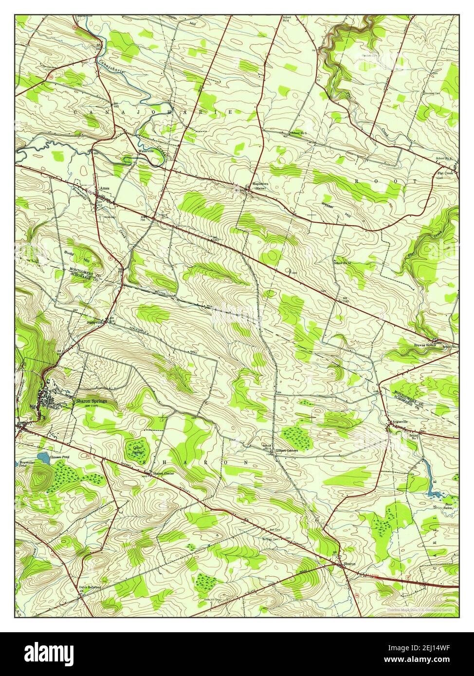 Sharon Springs, New York, map 1943, 1:24000, United States of America ...