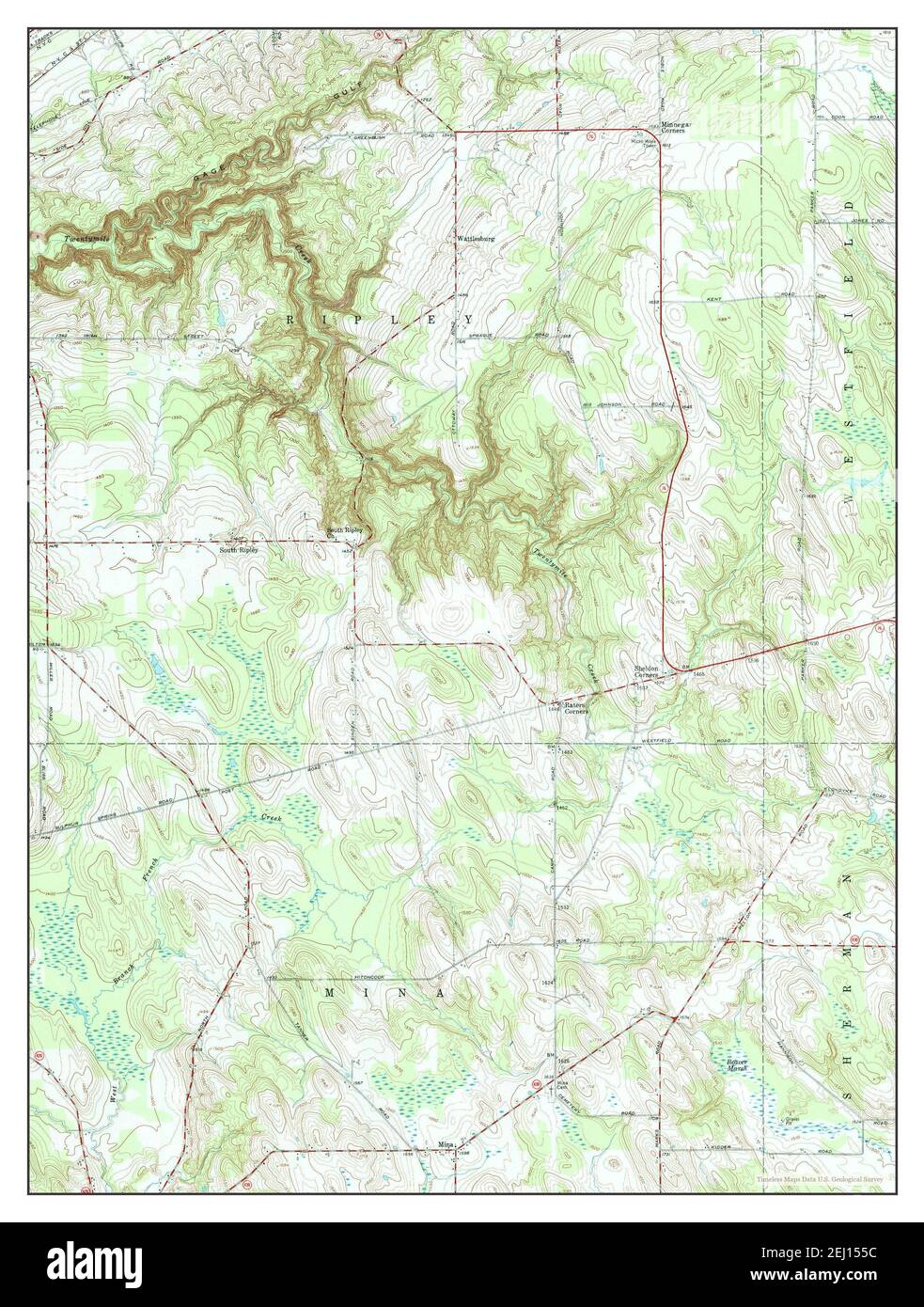 Map of ripley new york Cut Out Stock Images & Pictures - Alamy