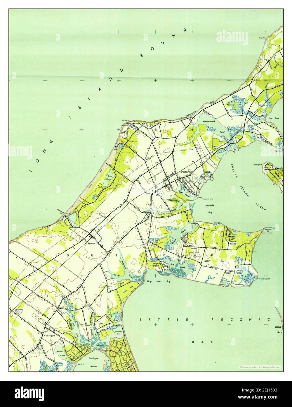 Southold, New York, map 1947, 1:24000, United States of America by ...