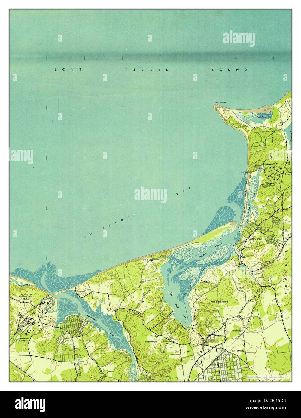 St James, New York, map 1947, 1:24000, United States of America by ...