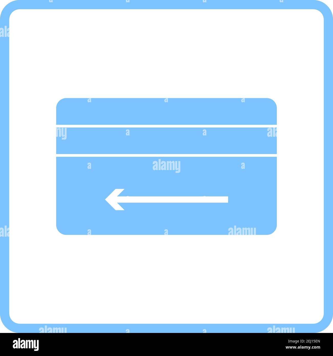 Cash Back Credit Card Icon. Blue Frame Design. Vector Illustration ...