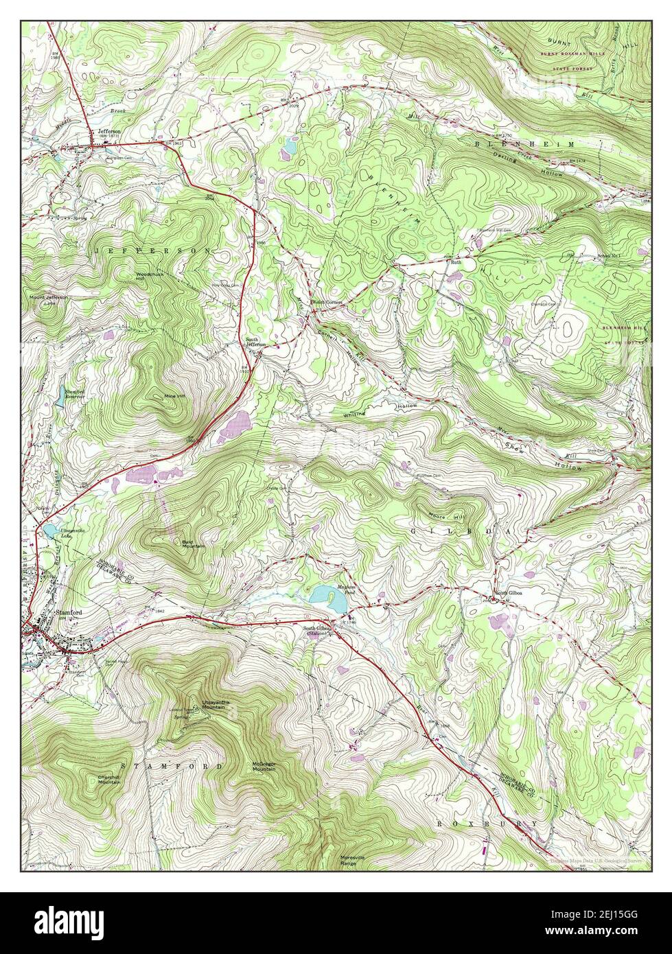 Map of stamford new york hi-res stock photography and images - Alamy