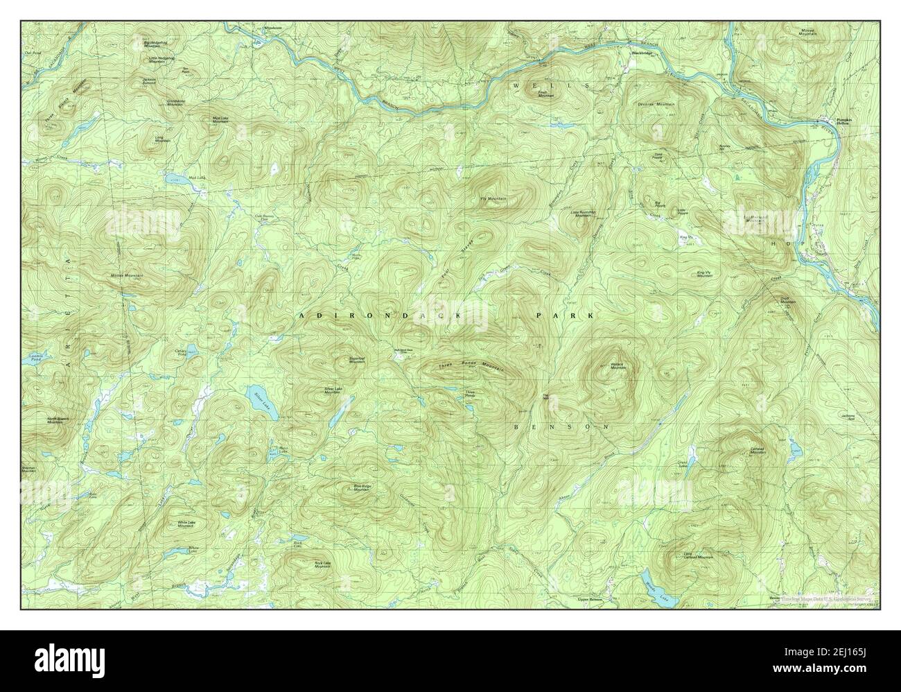 Three Ponds Mountain, New York, map 1997, 1:25000, United States of ...