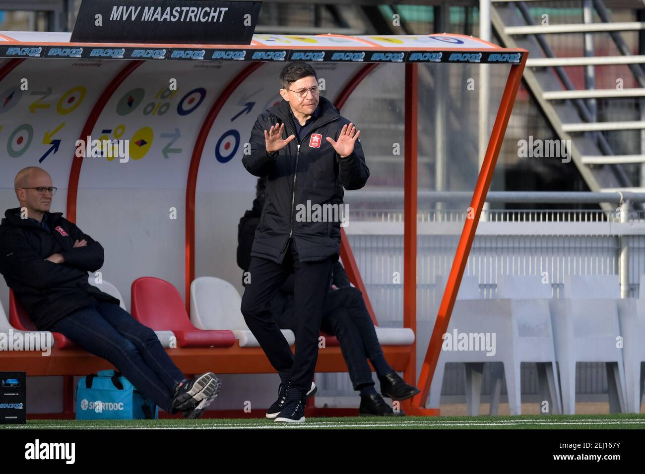 MAASTRICHT, NETHERLANDS - FEBRUARY 20: coach Darije Kalezic of MVV ...