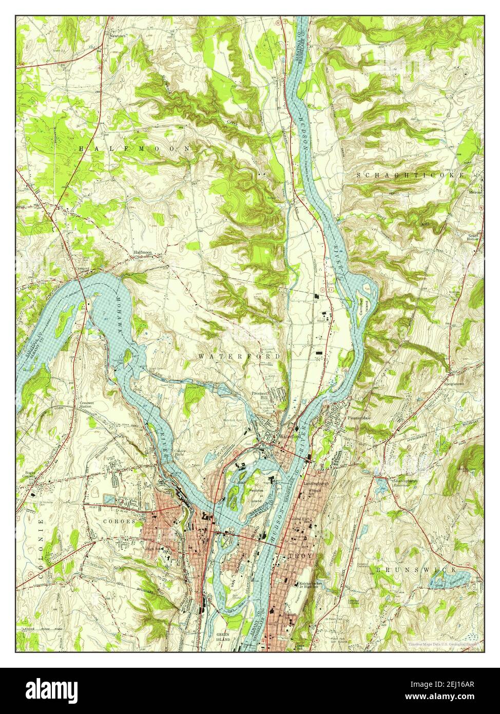 Troy North, New York, map 1954, 1:24000, United States of America by ...