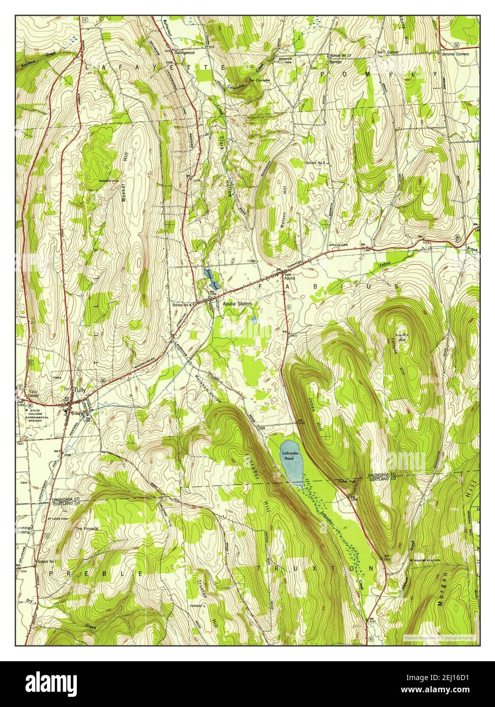 Tully, New York, map 1943, 1:24000, United States of America by ...