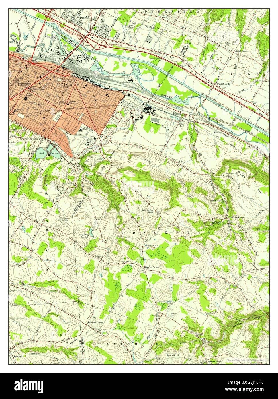 Map of utica new york Cut Out Stock Images & Pictures - Alamy