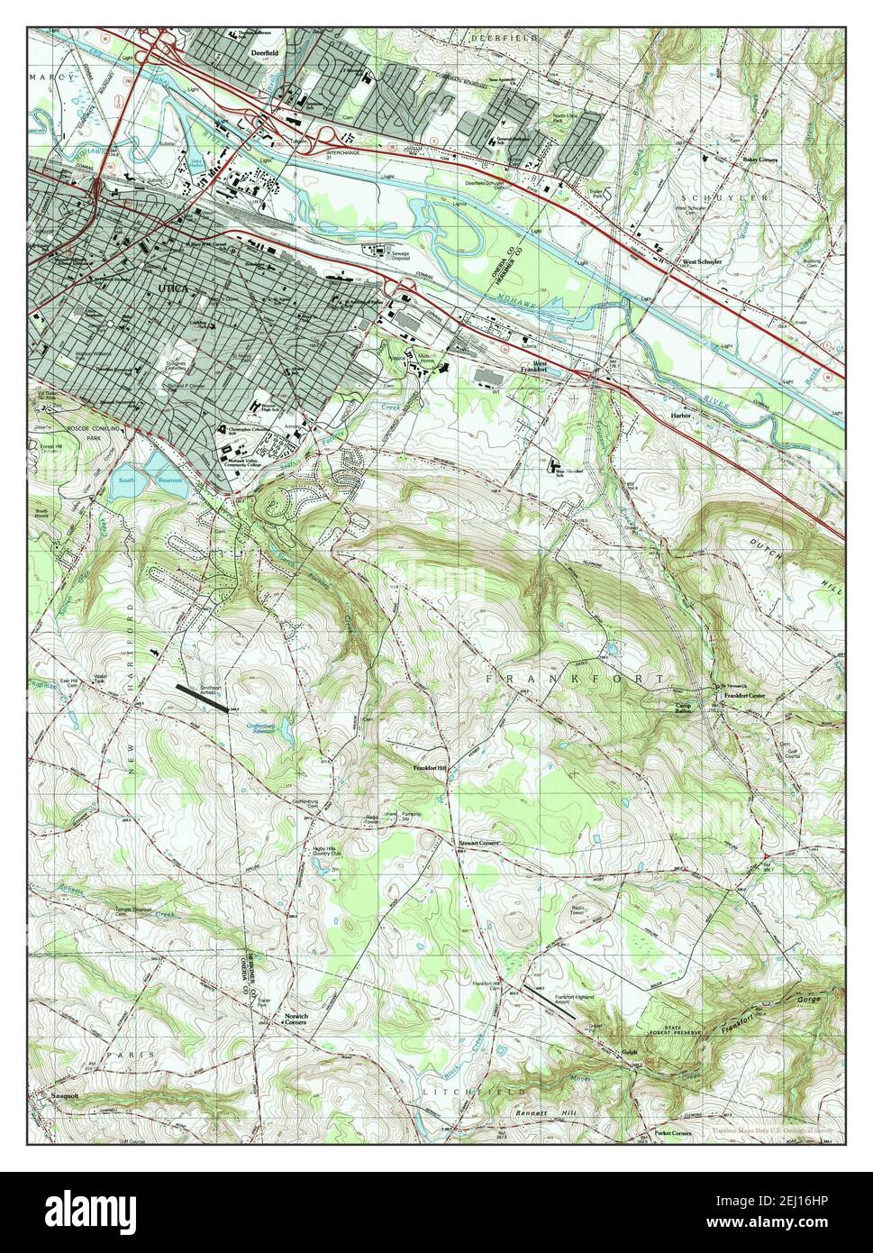 Map of utica new york Cut Out Stock Images & Pictures - Alamy