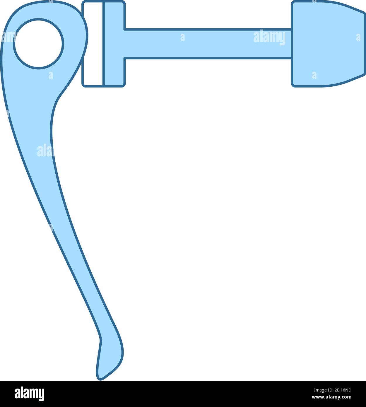 Bike Quick Release Icon. Thin Line With Blue Fill Design. Vector ...