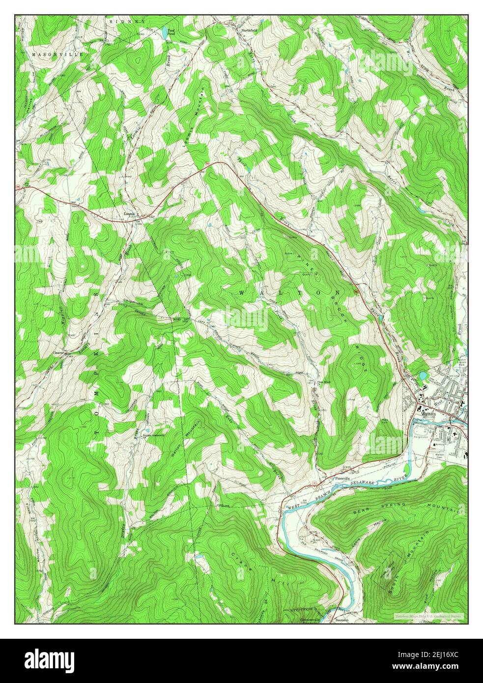 Map of walton new york hi-res stock photography and images - Alamy