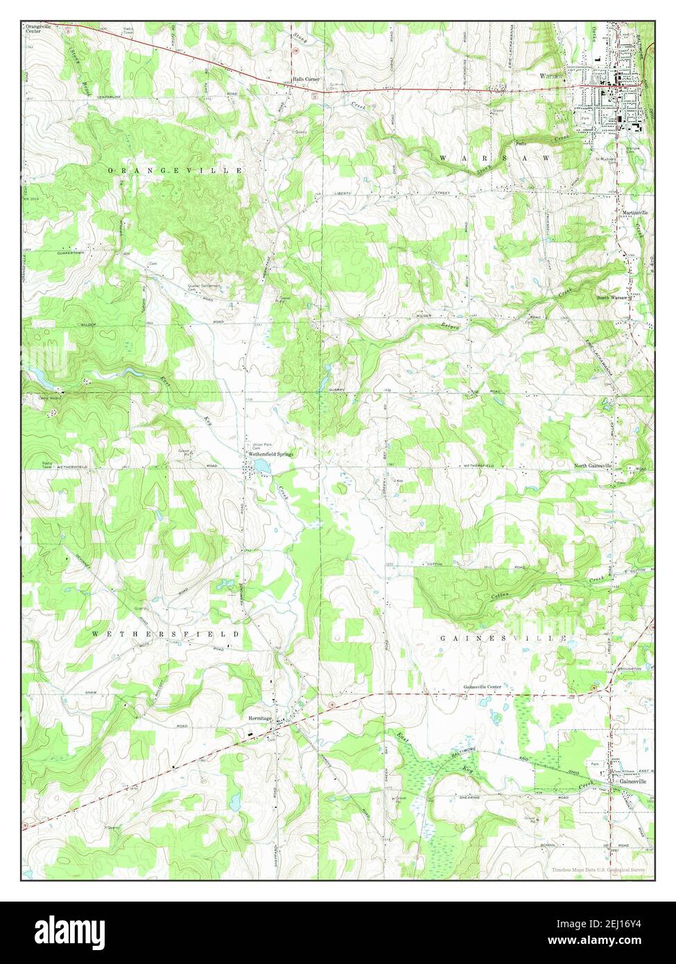 Warsaw, New York, map 1972, 1:24000, United States of America by ...