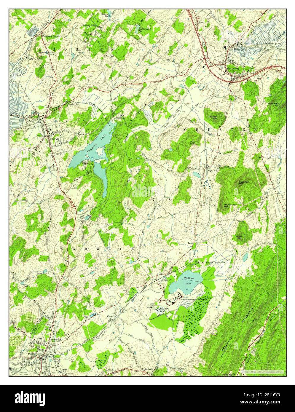 Warwick, New York, map 1957, 1:24000, United States of America by ...