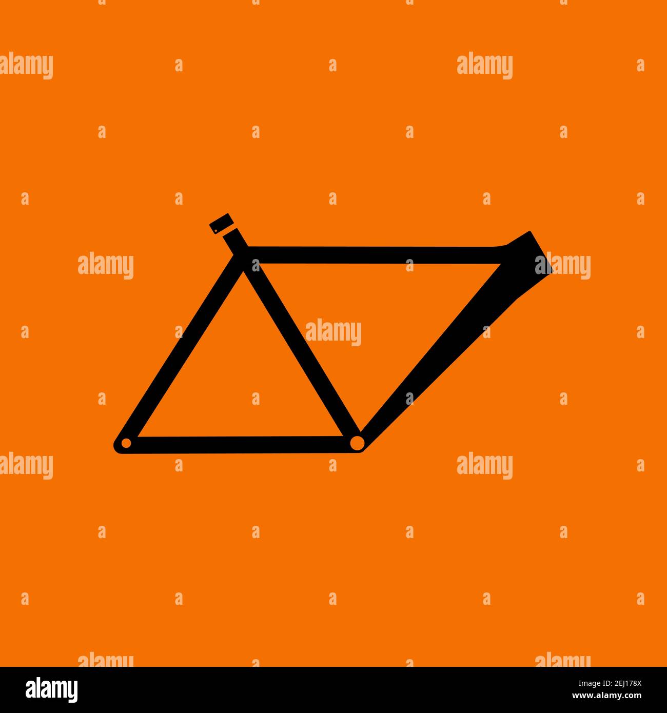 Bike Frame Icon. Black on Orange Background. Vector Illustration Stock ...