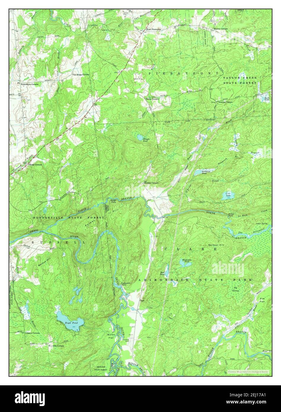West Pierrepont, New York, map 1969, 1:24000, United States of America ...