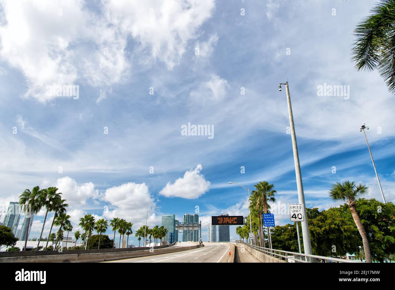 miami highway or public road roadway for transport vehicles and urban ...