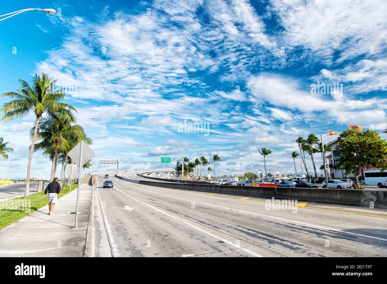 miami highway or public road roadway for transport vehicles and urban ...