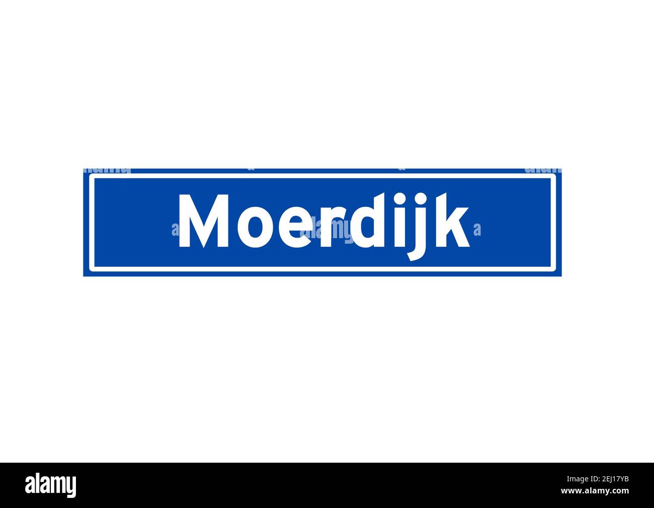 Moerdijk isolated Dutch place name sign. City sign from the Netherlands ...