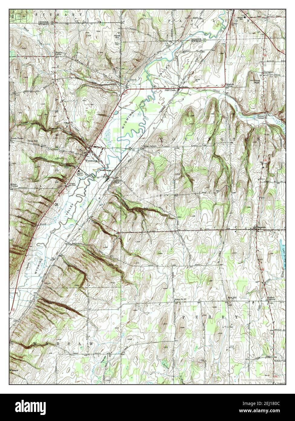 Wyoming, New York, map 1951, 1:24000, United States of America by ...