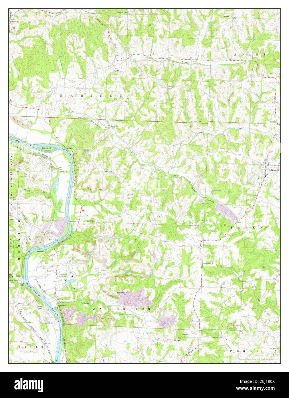 Adamsville, Ohio, map 1962, 1:24000, United States of America by ...