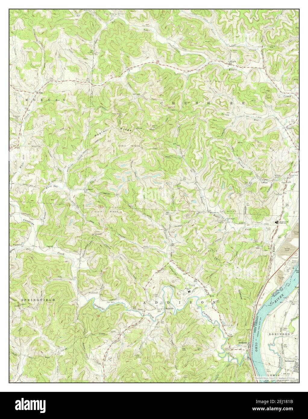 Addison, Ohio, map 1960, 1:24000, United States of America by Timeless ...