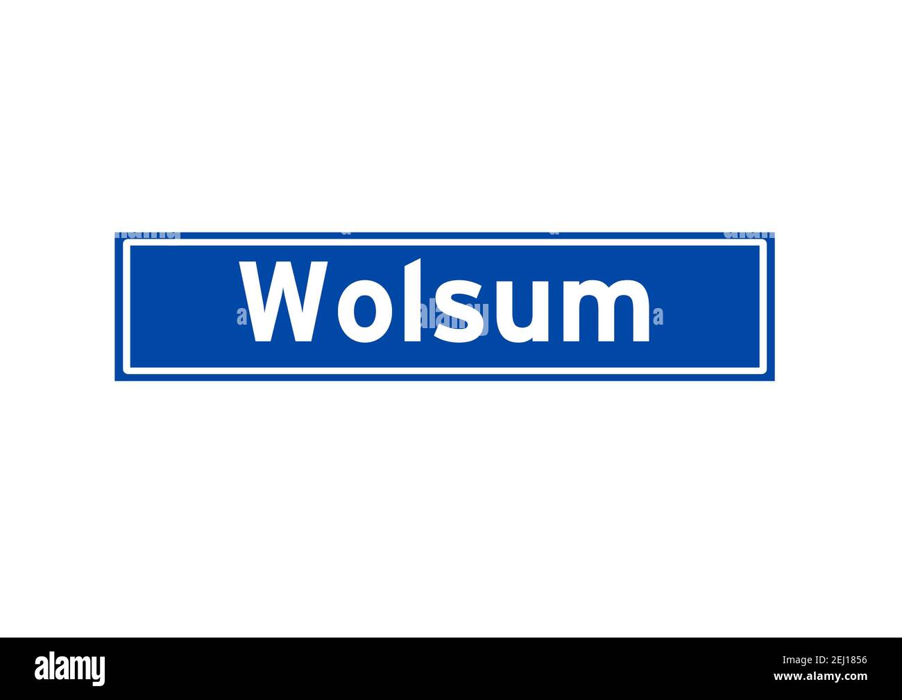 Wolsum isolated Dutch place name sign. City sign from the Netherlands ...