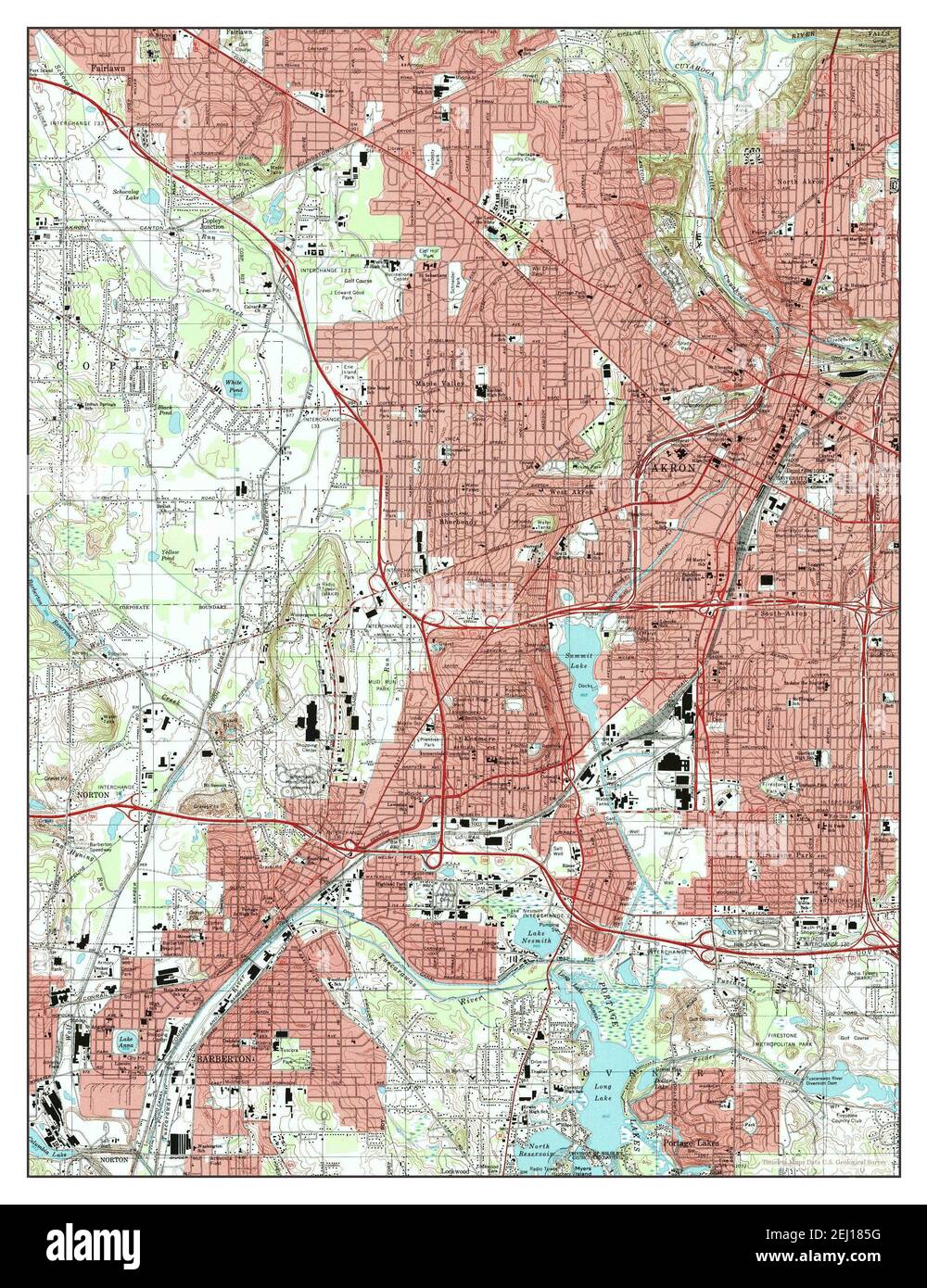 Akron ohio map hi-res stock photography and images - Alamy