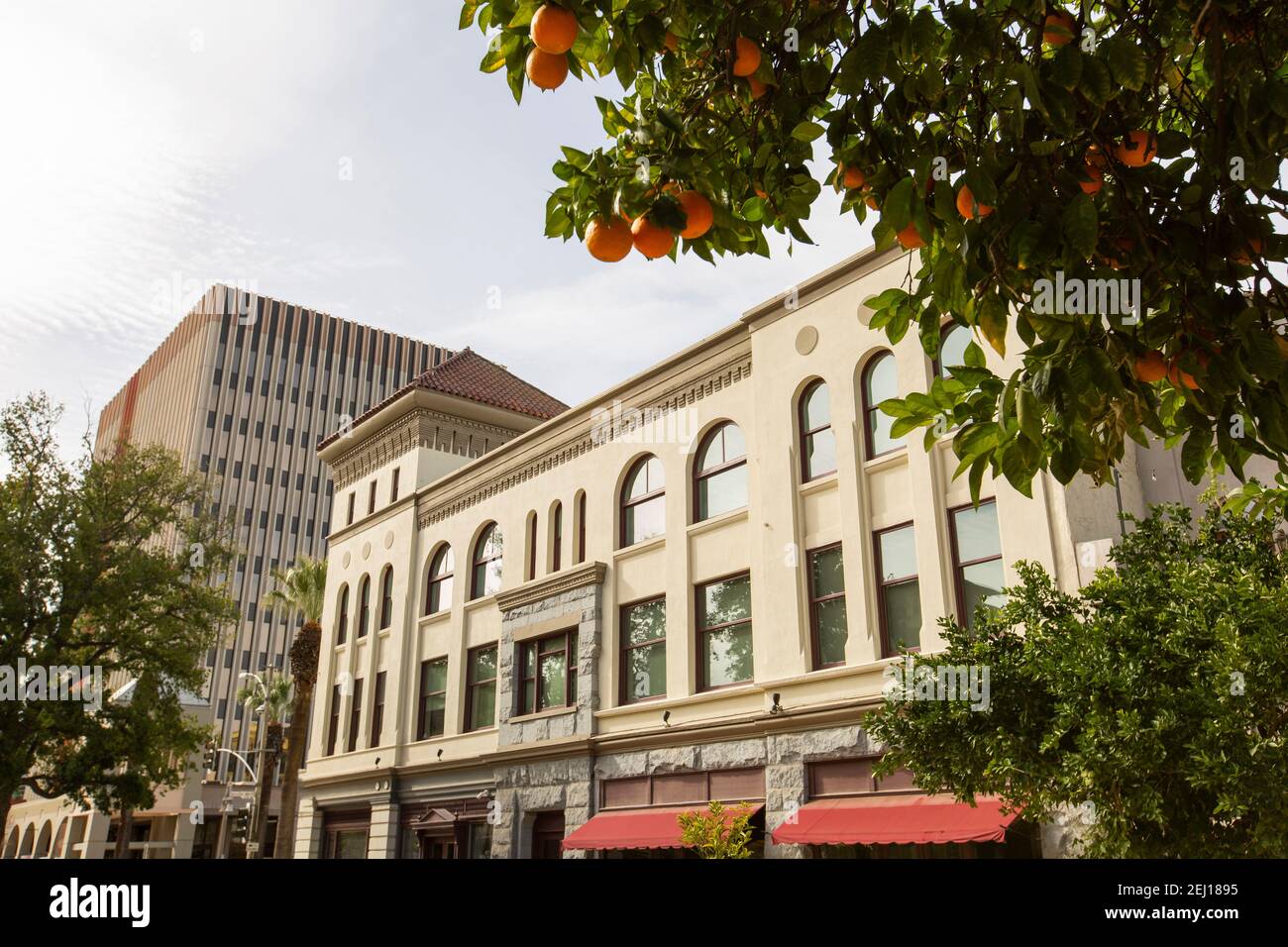 Daytime skyline view of Downtown Riverside, California, USA Stock Photo ...