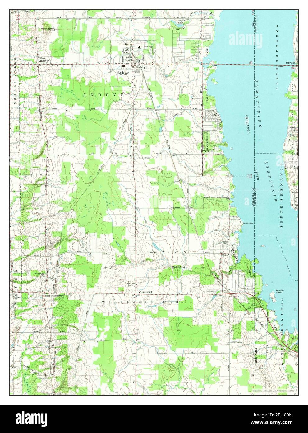 Andover, Ohio, map 1959, 1:24000, United States of America by Timeless ...