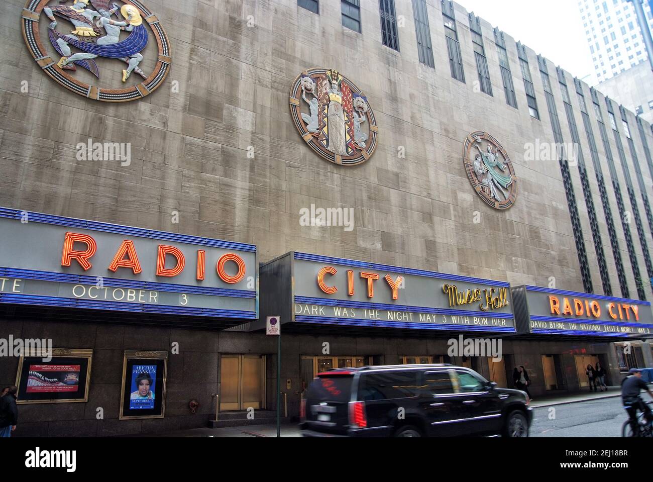 New York, USA - November 13, 2008: exterior wall of radio city music ...