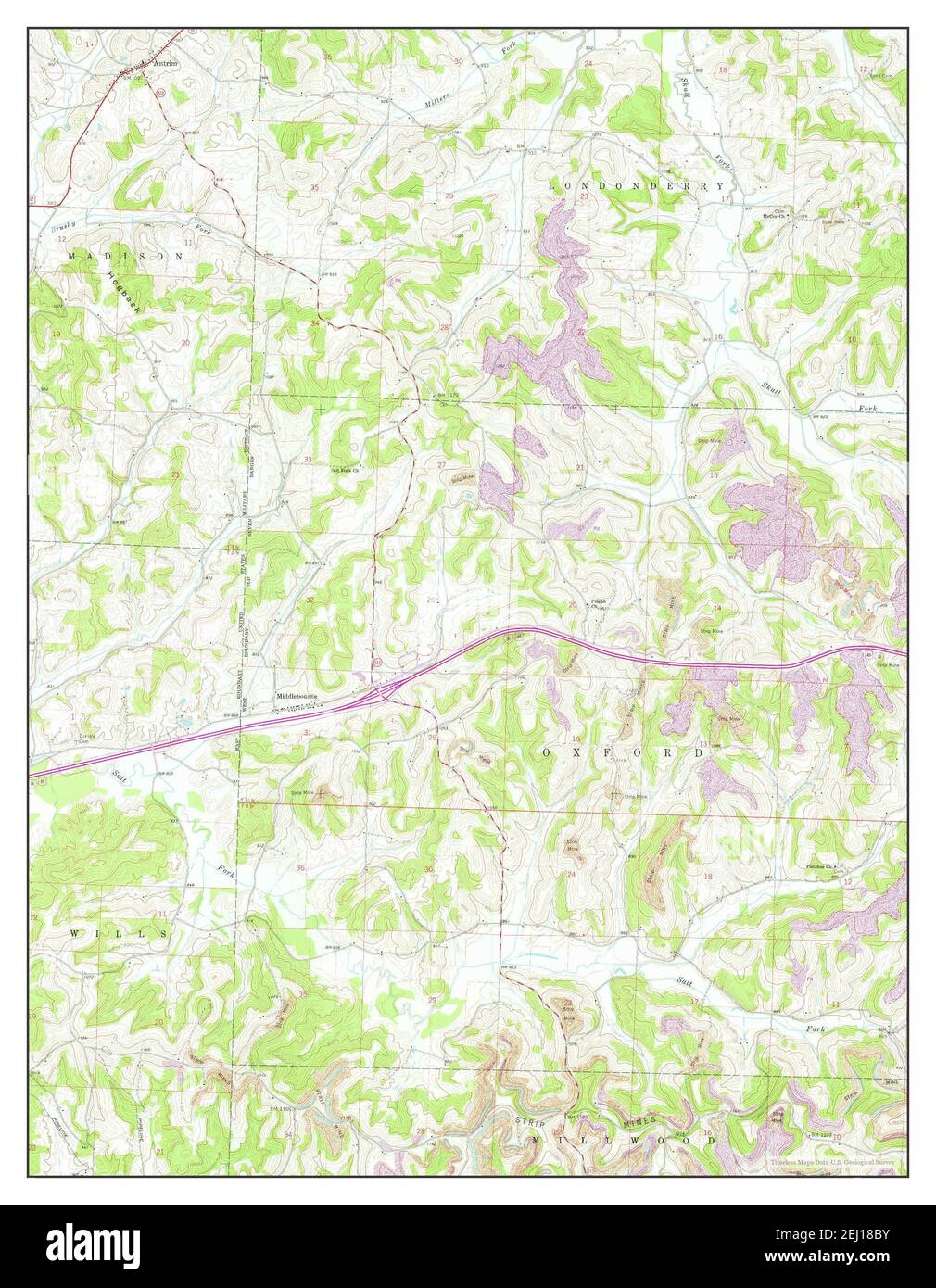 Antrim, Ohio, map 1962, 1:24000, United States of America by Timeless ...