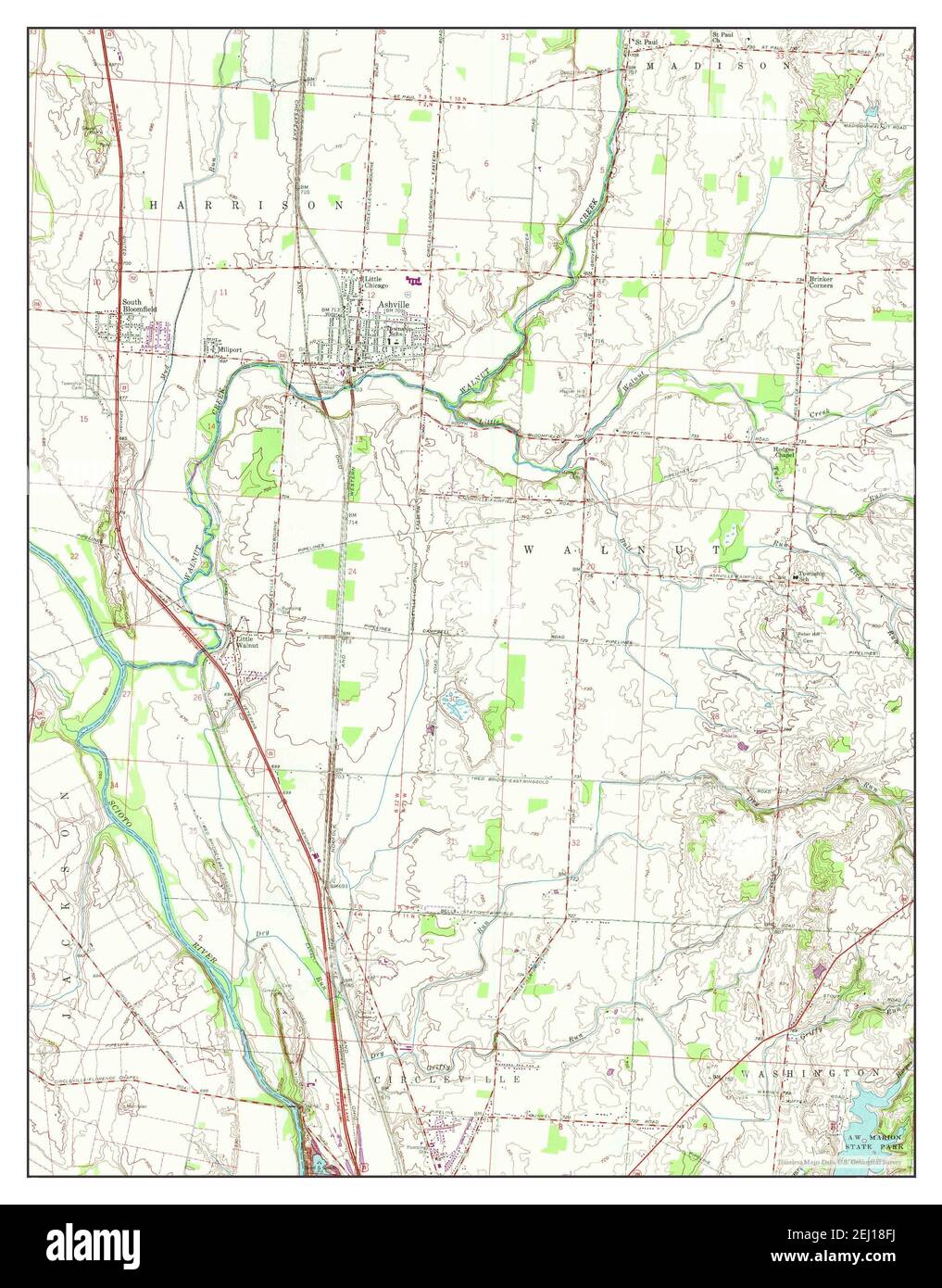 Map of ashville hi-res stock photography and images - Alamy