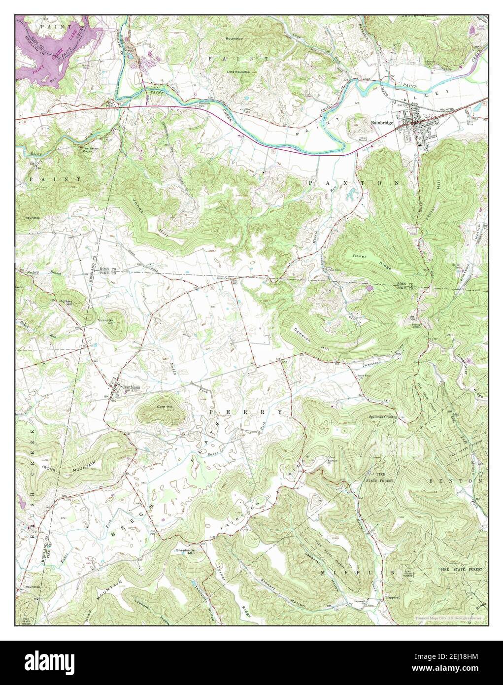 Bainbridge, Ohio, map 1961, 1:24000, United States of America by ...