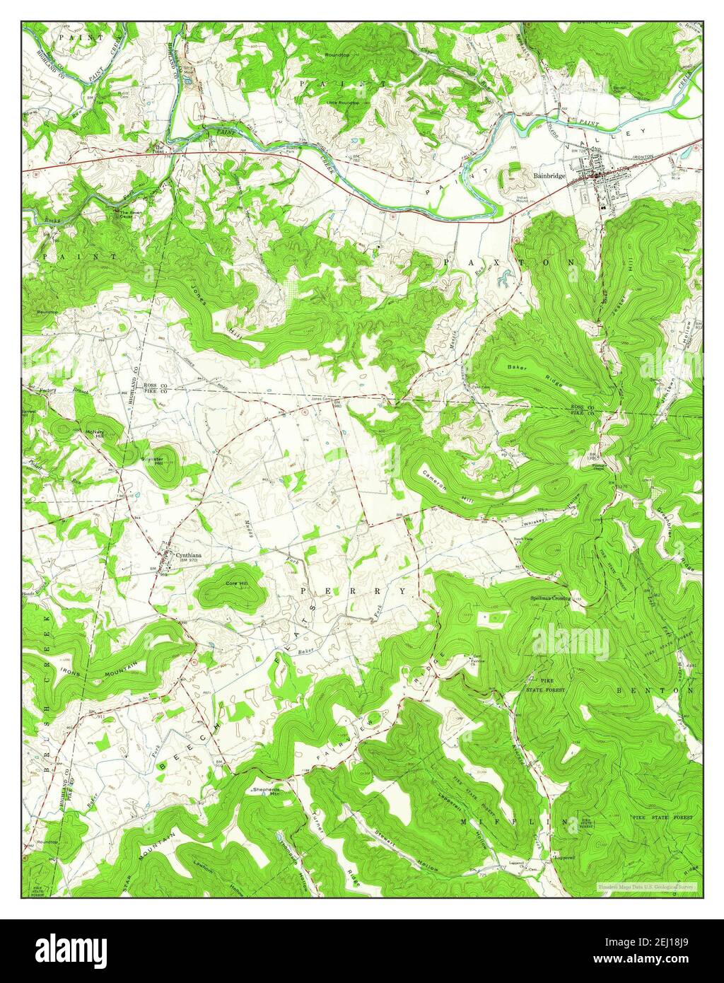 Bainbridge, Ohio, map 1961, 1:24000, United States of America by ...