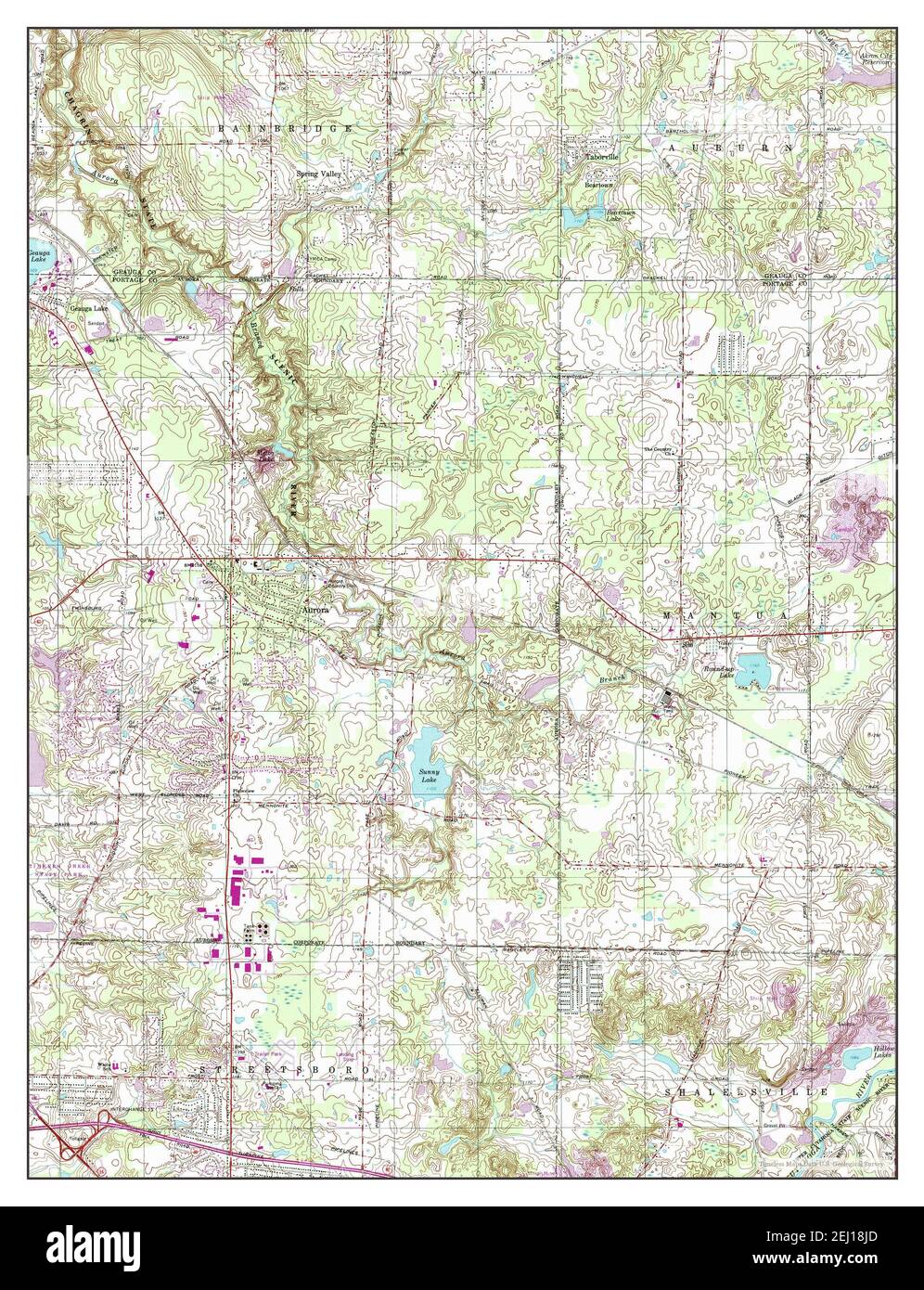 Aurora, Ohio, map 1994, 1:24000, United States of America by Timeless ...