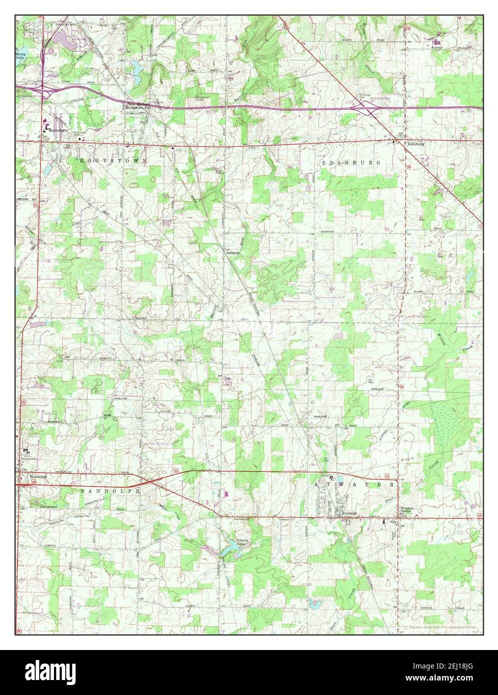 Atwater, Ohio, map 1960, 1:24000, United States of America by Timeless ...