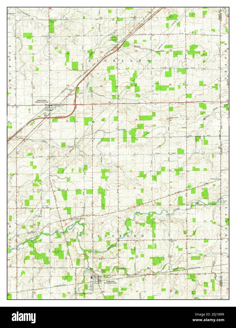 Map of beaverdam hi-res stock photography and images - Alamy