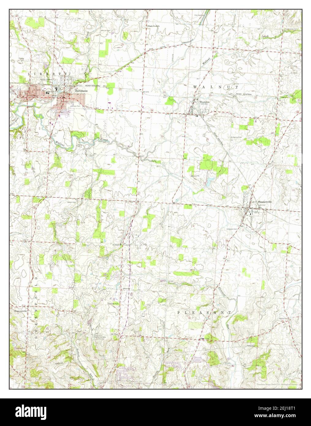 Baltimore, Ohio, map 1961, 1:24000, United States of America by ...