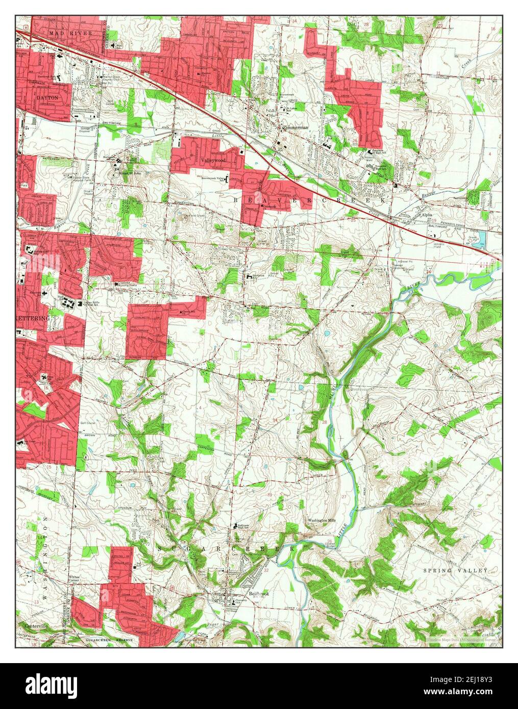 Bellbrook, Ohio, map 1965, 1:24000, United States of America by ...