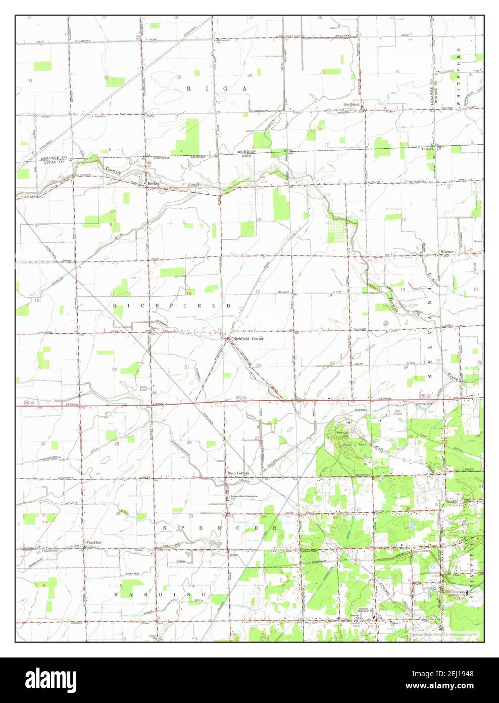 Berkey, Ohio, map 1966, 1:24000, United States of America by Timeless ...
